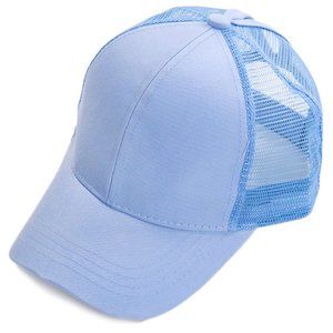 C.C | Accessories | Cc Solid Color Ponytail Bun Mesh Baseball Cap ...